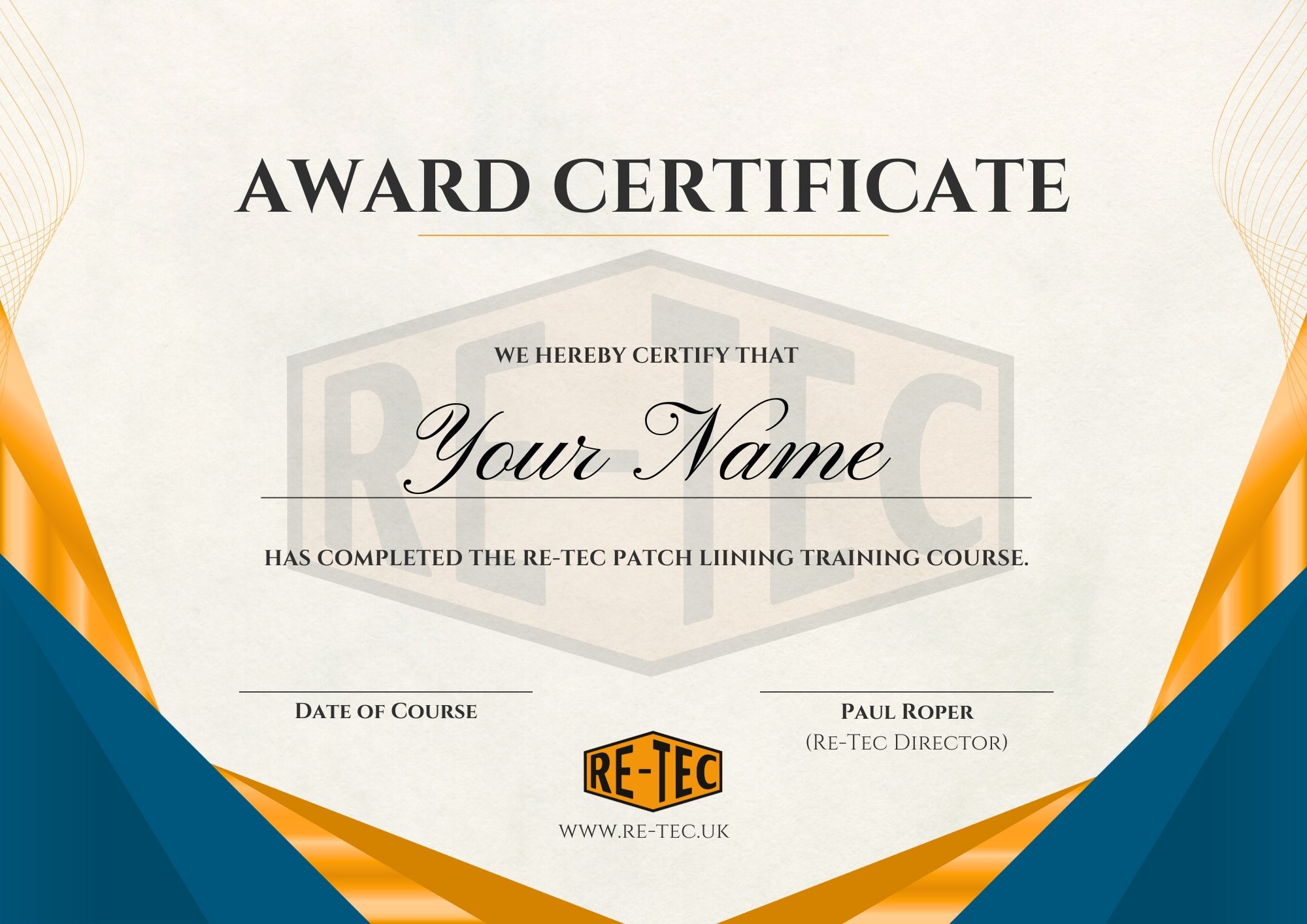 Patch Lining Material – RE-TEC